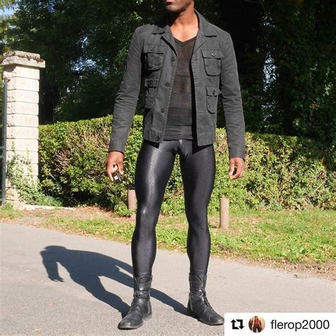So Tight Tight Leather Pants Leather Trousers Man In Black Black
