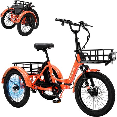 Mooncool 20 Folding 3 Wheel Electric Tricycle For Adults Foldable