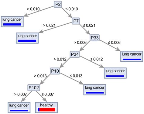 Decision Tree Algorithm To Discriminate Between Healthy And Lung Cancer