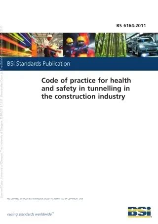 Pdf Download Bs 6164 Code Of Practice For Health And Safety In
