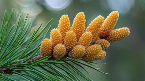 A Macro Photo Of Pine Pollen Showcasing Its Distinctive Winged Structure Adapted For Wind