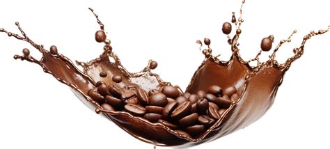 Ai Generated Coffee Splash With Coffee Beans Png 34763768 Png