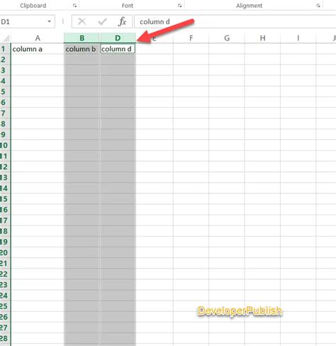 How To Hide Columns Or Rows In Excel Developer Publish