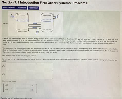Solved Section 71 Introduction First Order Systems Problem