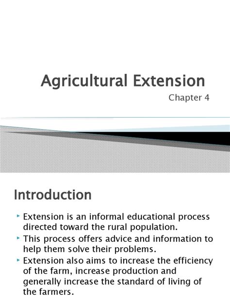Chapter 4 Agricultural Extension Pdf Agriculture Understanding