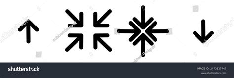 Minimize Icon Rally Compact Size Small Stock Vector Royalty Free