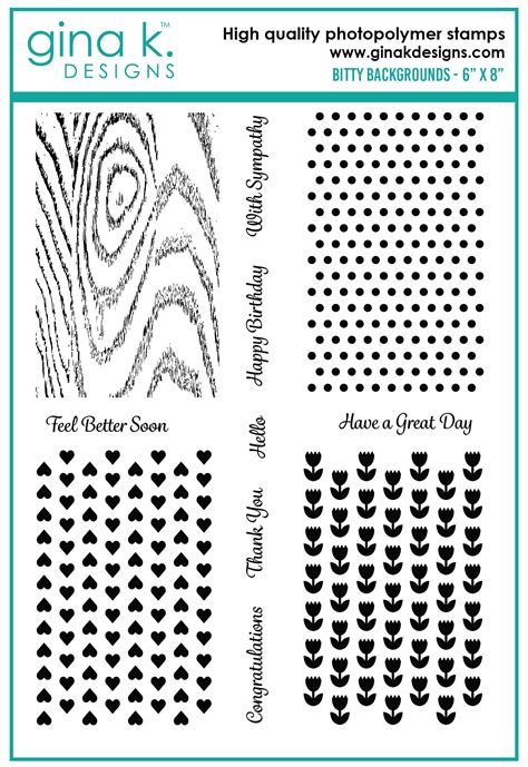 Stamps Bitty Backgrounds Gina K Designs Llc