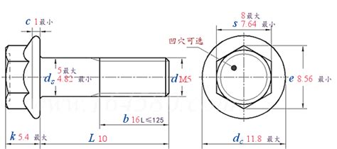 Q 186 六角法兰面螺栓 加大系列 零部件cad