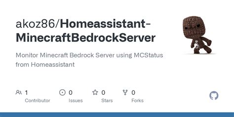 Github Akoz Homeassistant Minecraftbedrockserver Monitor Minecraft Bedrock Server Using