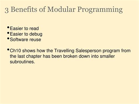 Ppt Ch 10 More On Variables And Subroutines Powerpoint Presentation