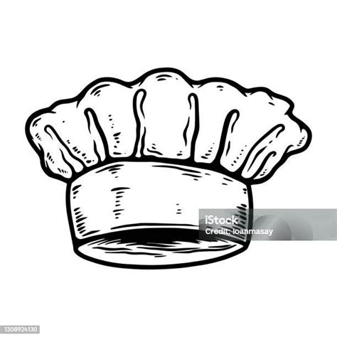 요리사 모자의 그림 라벨 기호 엠블럼 포스터용 디자인 요소 벡터 일러스트레이션 고풍스런에 대한 스톡 벡터 아트 및 기타 이미지