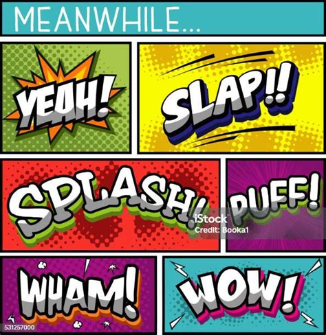 만화책 컬레션 기포에 대한 스톡 벡터 아트 및 기타 이미지 기포 놀라움 대화 풍선 문자 기호 Istock