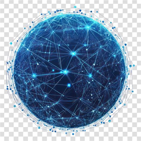 Png Futuristic Digital Network Sphere Illustration Premium Ai Generated Psd
