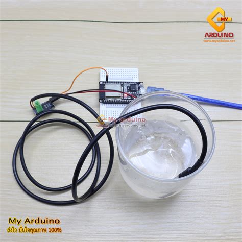 สอนใช้งาน Esp32 Ds18b20 Full Waterproof Temperature Sensor เซ็นเซอร์วัด