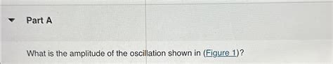 Part Awhat Is The Amplitude Of The Oscillation Shown