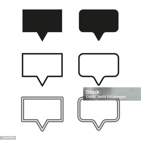 말풍선 아이콘 집합입니다 채팅 및 대화 기호 의사 소통 및 대화 요소 벡터 일러스트 레이 션입니다 주당순이익 10 검은색에 대한 스톡 벡터 아트 및 기타 이미지 Istock