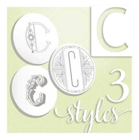 Letter C Embroidery Pattern Hand Embroidery Pattern In 3 Styles Letter C Embroidery Pattern Hand Embroidery Pattern In 3 Styles