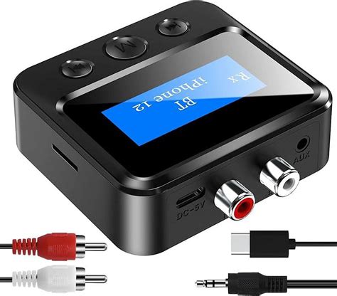 Tv Bluetooth Transmitter Receiver Home Stereo Bluetooth Receiver With Rca 3 5mm Aux And Display