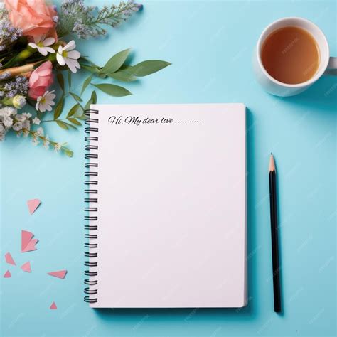 Cute Appointment Book Mockups With Flower And Tea Premium Ai Generated Psd