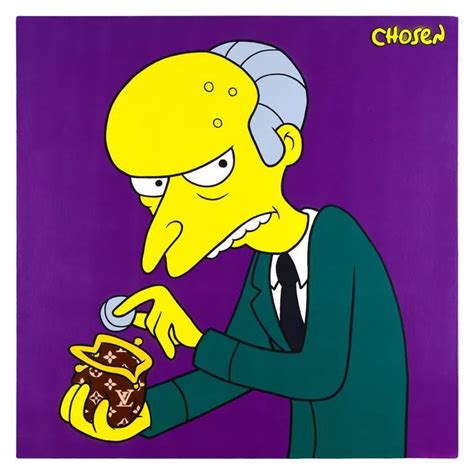 Simpsons Mr Burns Coin Painting By Chosen Art Saatchi Art Cartoon