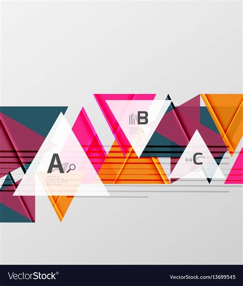 Modern Geometrical Triangle Abstract Background Vector Image