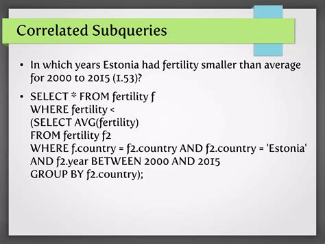 Nested Queries Lecture Pdf