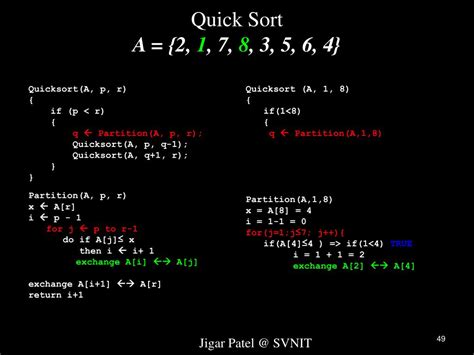 Ppt Co 303 Algorithm Analysis And Design Quicksort Powerpoint