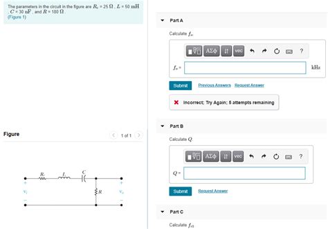 Solved The Parameters In The Circuit In The Figure Are RC Chegg Com