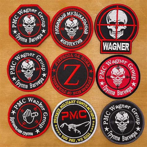 【customized 】 Russian Pmc Wagner Group Mercenary Skull Logo 3d Velcro Patch Badges Armband