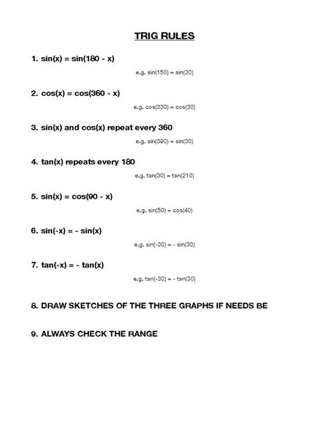 Trig Rules 16 Pdf