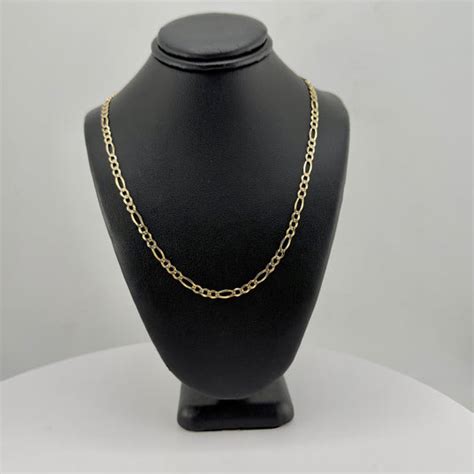 10k Gold Figaro Chains Hollow And Solid Candy Jewelers