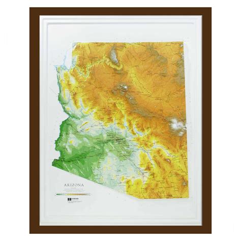 Arizona Raised Relief Map By Hubbard Scientific The Map Shop