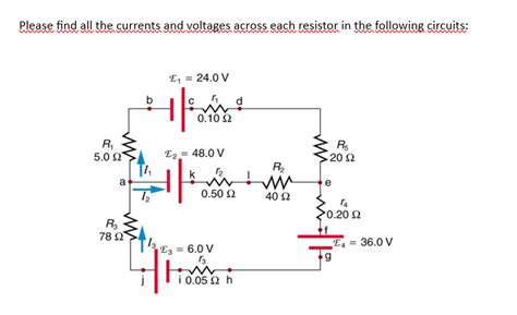 Solved Please Find All The Currents And Voltages Across Each