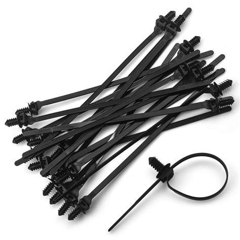 Lolole 30pcs Push Mount Cable Zip Tie 8 3 X 0 2 Inch Self