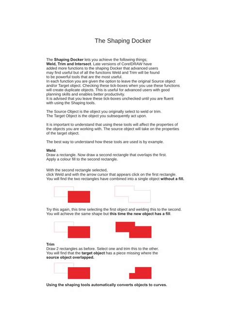 Pdf Combining Shapes In Coreldraw Dokumentips