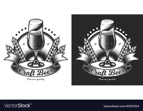 Emblem Of Craft Beer Royalty Free Vector Image