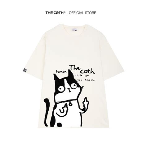 Áo Thun Local Brand The Coth Form Unisex Hình In Mèo đáng Eo Chất Liệu Cotton Cao Cấp U0305