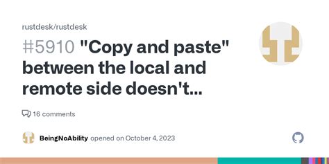 Copy And Paste Between The Local And Remote Side Doesnt Work In The First Connection · Issue
