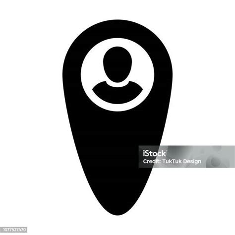 지도 마커 핀 기호 평면 색 문양 그림에서 사용자 위치 아이콘 벡터 남성 사람 프로필 아바타 감시에 대한 스톡 벡터 아트 및 기타 이미지 Istock