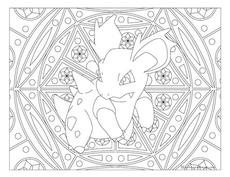 Adult Pokemon Coloring Page Nidorina ·