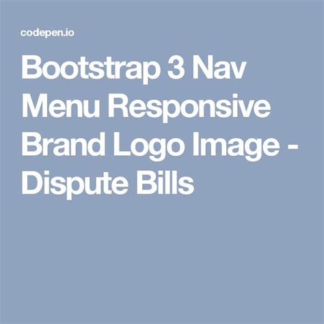 Responsive Navbar With Logo Codepen