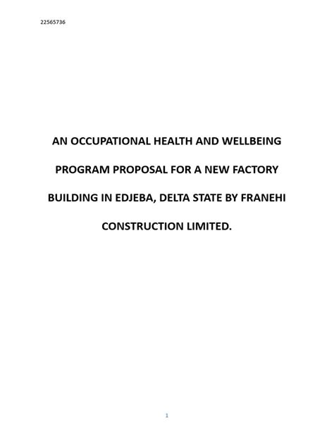 Assessment On A Project Build Proposal Pdf Occupational Safety And