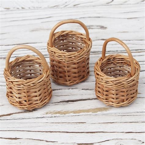 Woven Basket With Handle Etsy