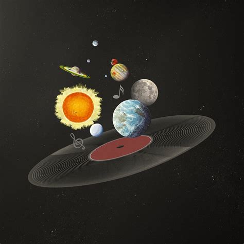 Floating Planets Vinyl Record Space Free Photo Illustration Rawpixel