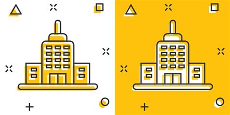 만화 스타일의 아이콘을 구축 할 수 있습니다 흰색 고립 된 배경에 타운 마천루 아파트 만화 벡터 일러스트 시티 타워 스플래시 효과 비즈니스 컨셉 건물 외관에 대한 스톡 벡터
