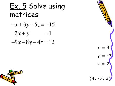 PPT Solving Systems Using Matrix Equations And Inverses PowerPoint Presentation ID