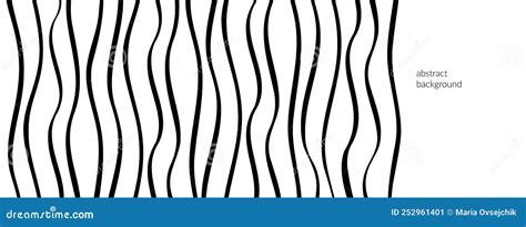 Undulate Curve Simple Line Vector Banner Background Squiggly Wiggly