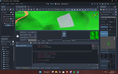 Using A Custom Grass Shaderthe Colour Is Black And It Doesnt Conform To The Terrain No Shaders