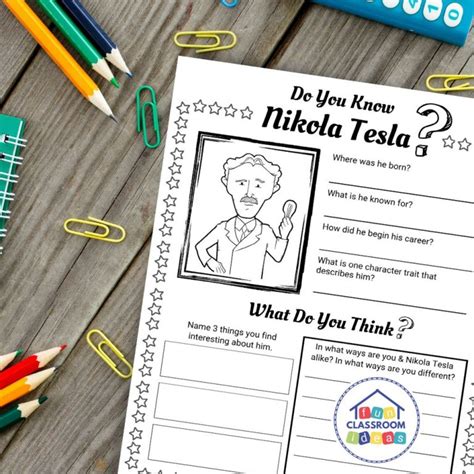 Free Nikola Tesla Worksheet Level Up Your Worksheets