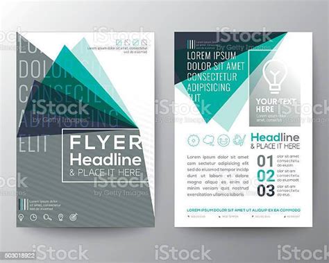Abstract Triangle Shape Poster Brochure Flyer Design Layout Stock